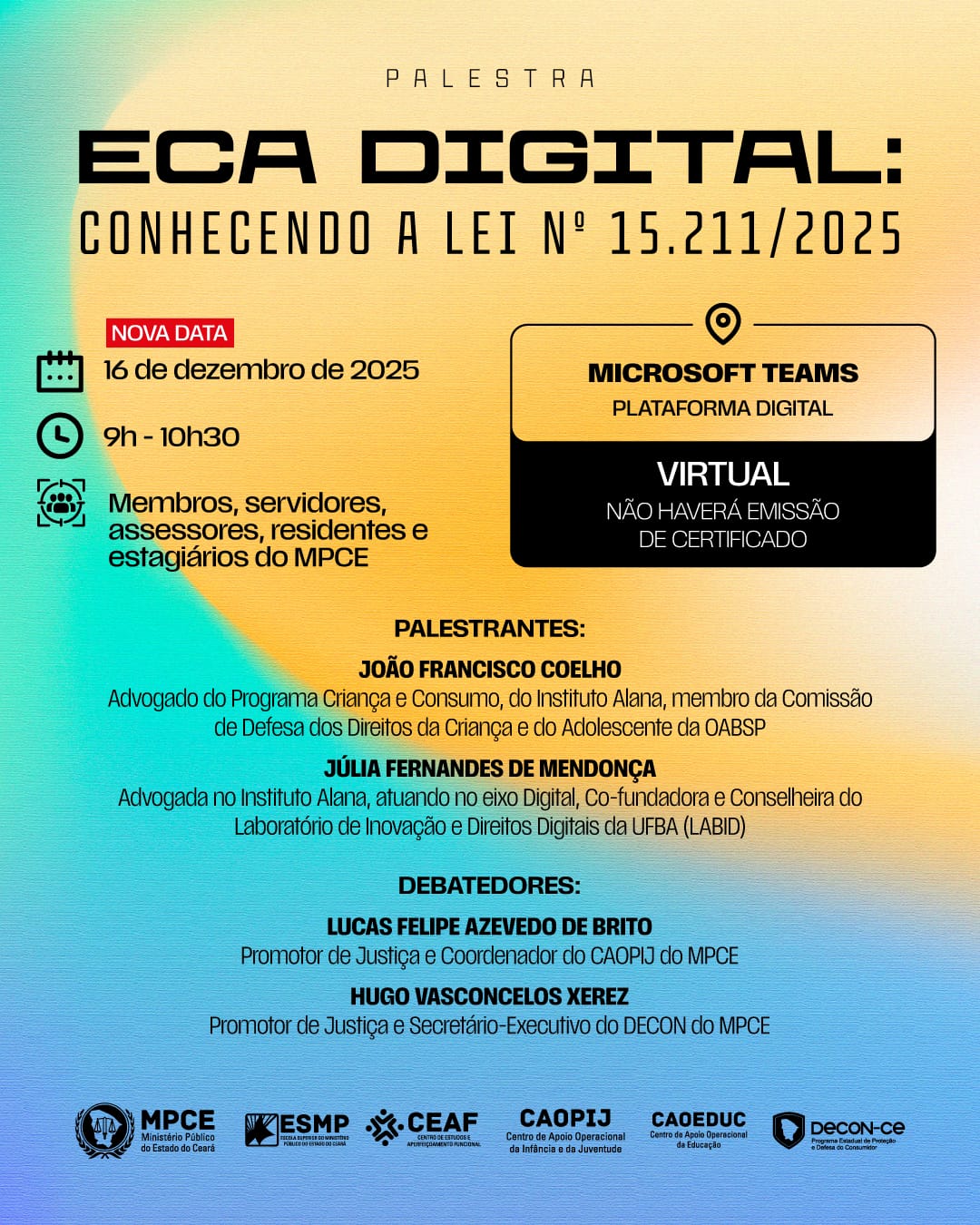 Curso: ECA DIGITAL: CONHECENDO A LEI Nº 15.211/2025